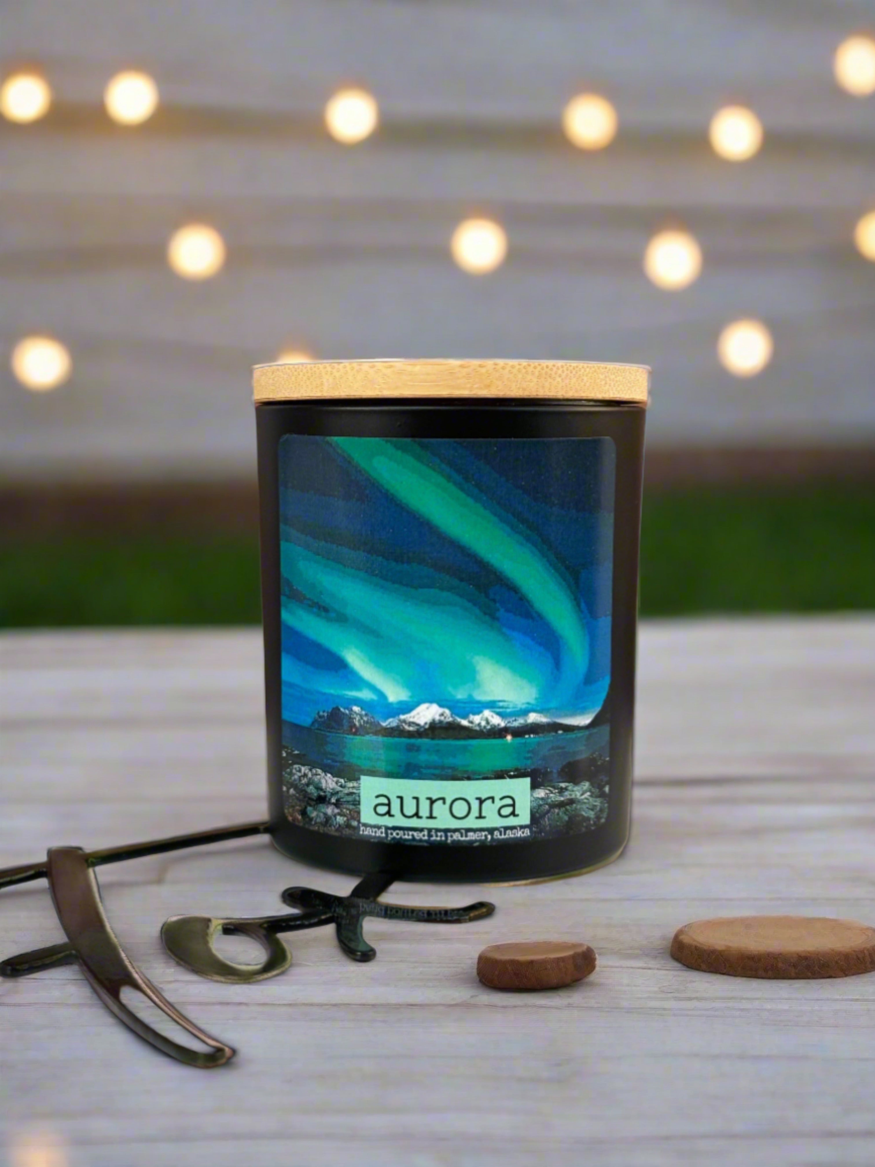 ALASKA PREMIUM COCONUT WAX CANDLES w/ ALASKA THEMED WATERCOLOR LABELS ...